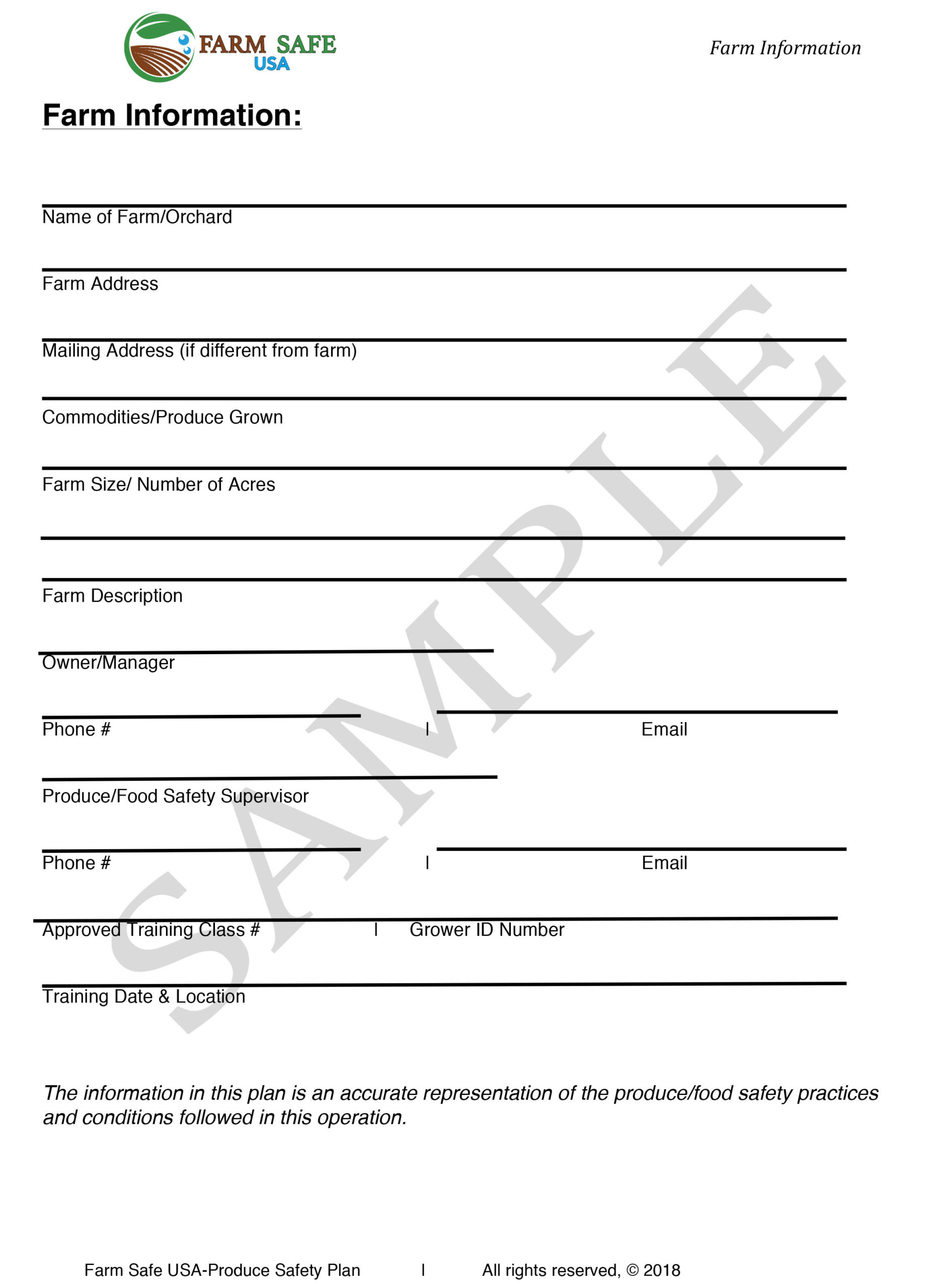 The Produce Safety Plan - What Is Included? – Farm Safe USA